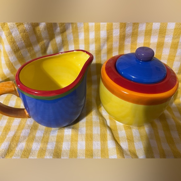 Dansk | Kitchen | Dansk Hand Painted Ceramic Cream And Sugar Dishes ...